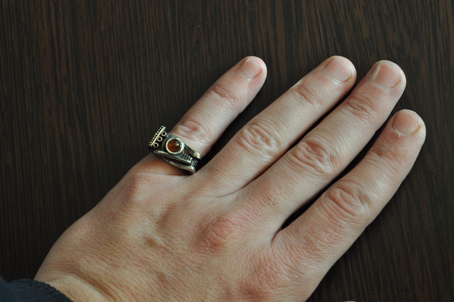 Futuristic ring Post apocalyptic ring Sterling silver | Etsy