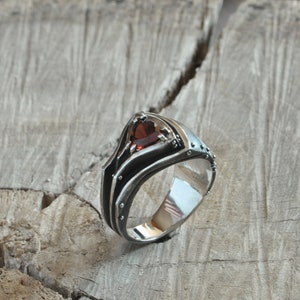 Unique Amethyst Ring gaudeondum Modern Sterling Silver Unique Ring ...