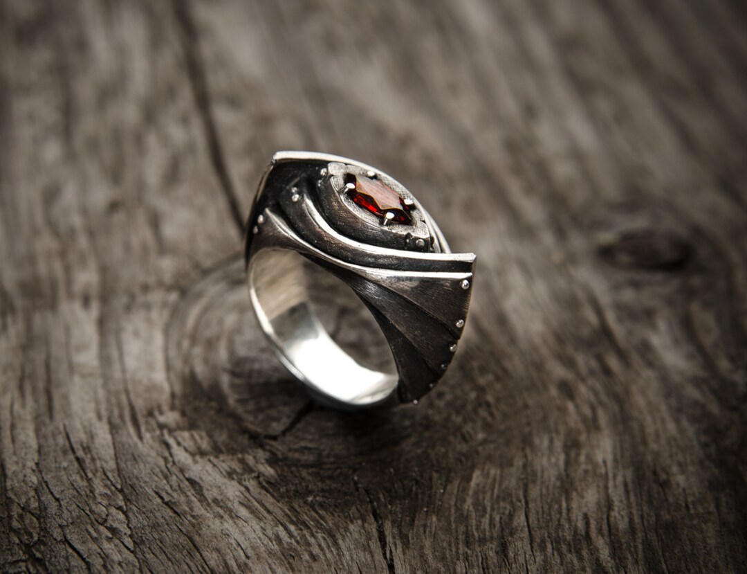 Modern Unique Sterling Silver Ring "amarendum" | Contemporary Statement ...