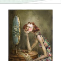 Birthday Card, Old Card, Women's Card, Funny Card, Art Card, Original ...