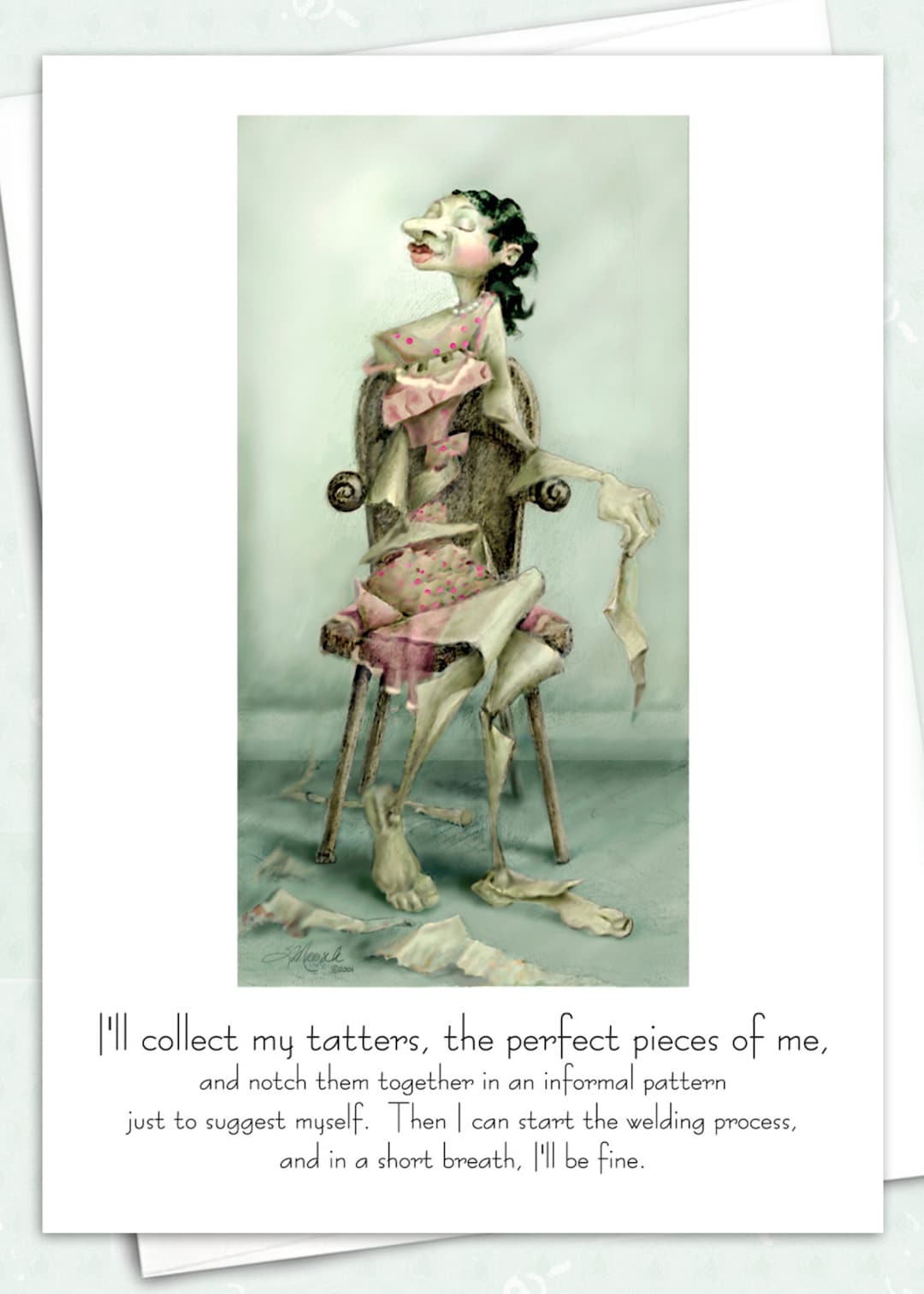 Women's Card, Friendship Card, Original Card, Unique Card, Art Card ...