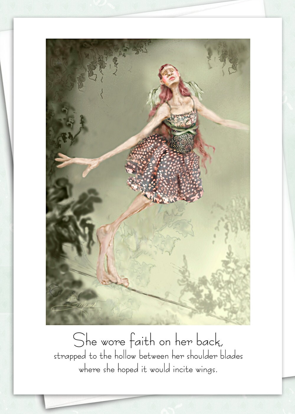 Women's Card, Girl's Card, Friendship Card, Art Card, Illustration Card ...