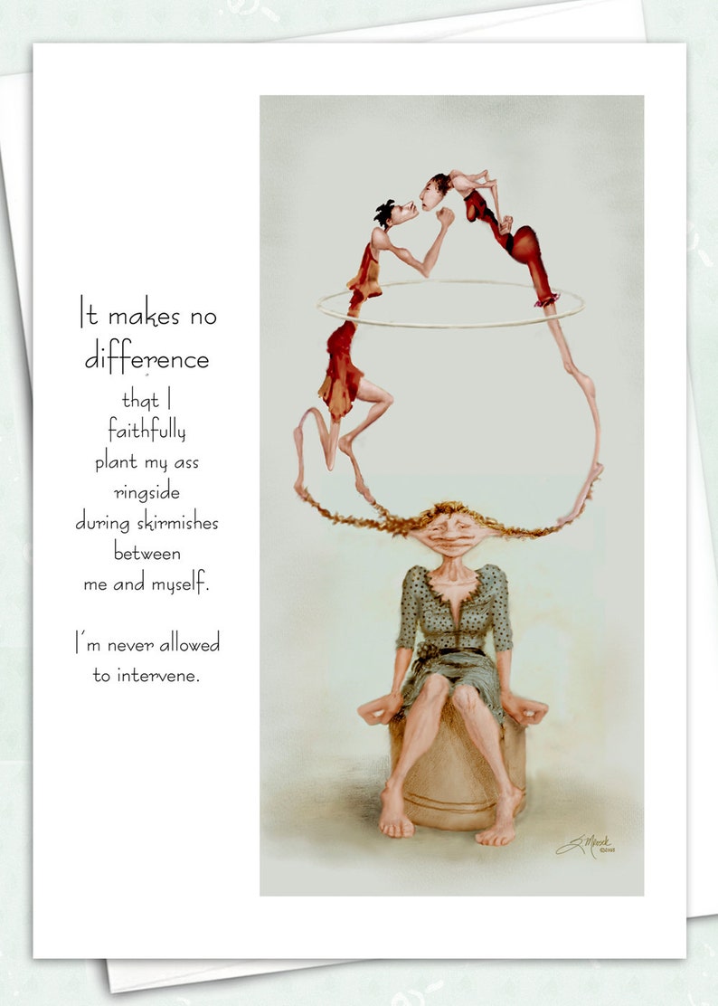 Women's Card, Funny Card, Original Card, Whimsical Card, Unique Card ...