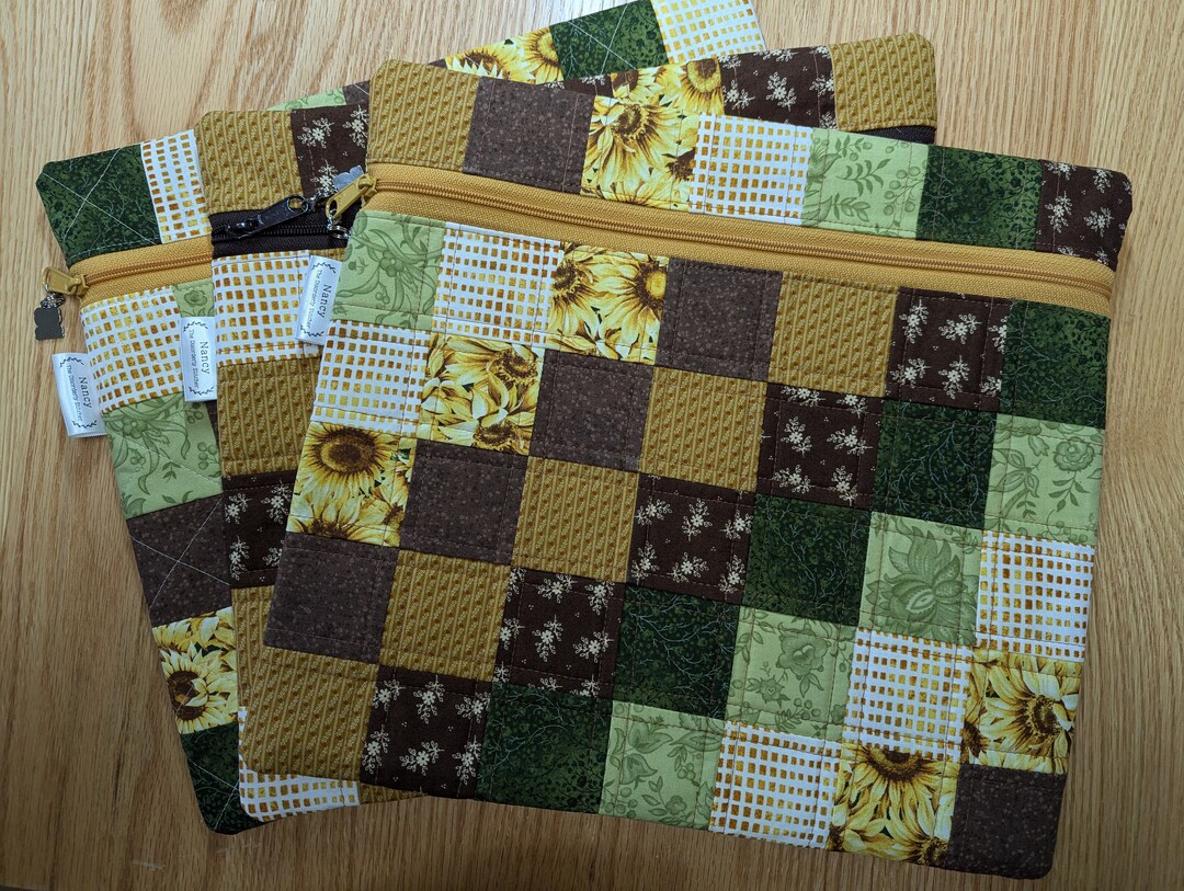 Sunflower Patchwork Project Bag - Etsy