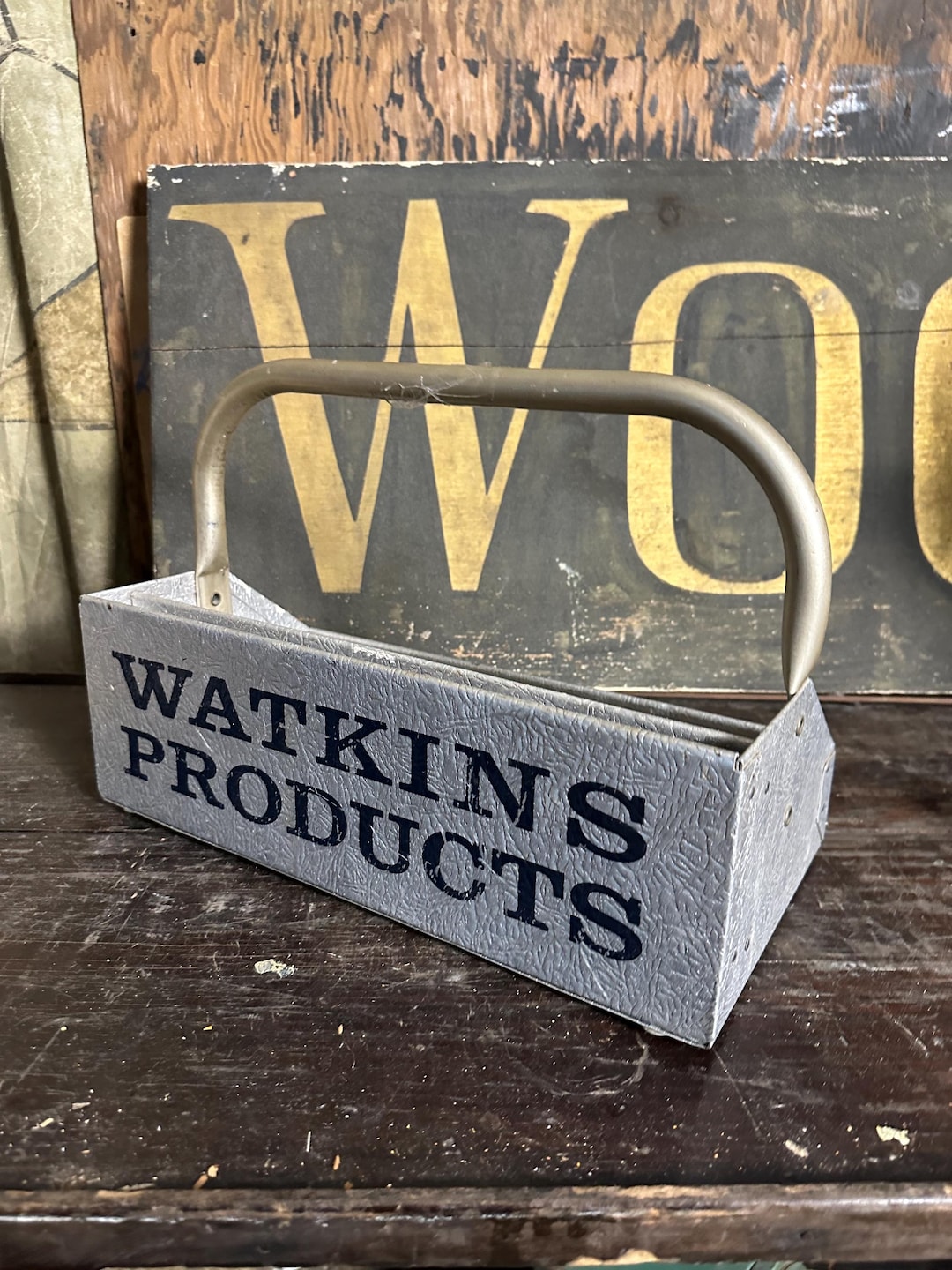 Vintage 1950s WATKINS PRODUCTS Salesman Samples Carrier Display Tote ...