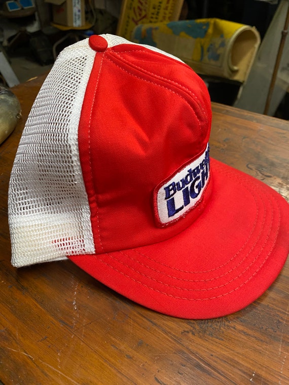 Vintage 1990s Bud Light Budweiser Beer Snapback Red A… - Gem