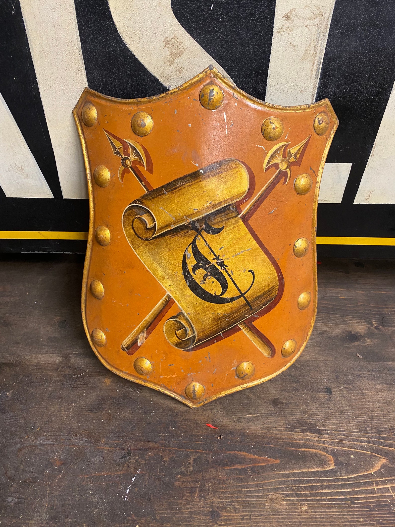 Vintage 1800s Shield Armor Lodge Sign C Antique Folk Art - Etsy