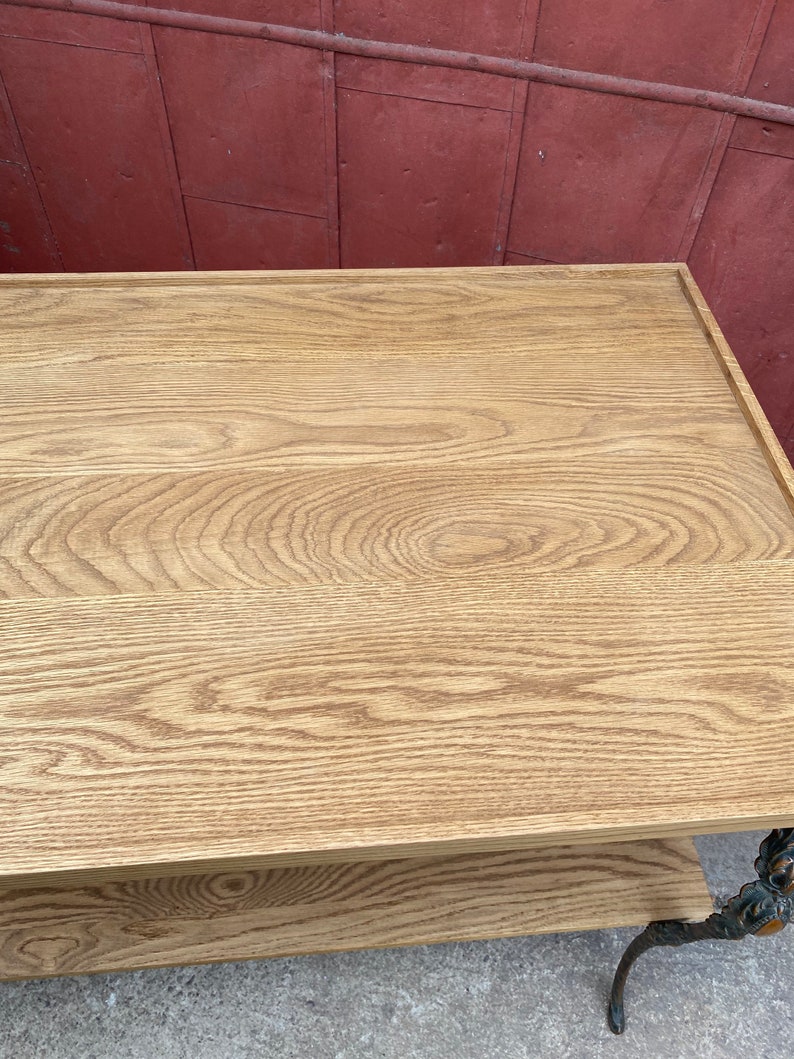 1800s General Store Cast Iron Leg Table Japan Finish Antique Mercantile ...