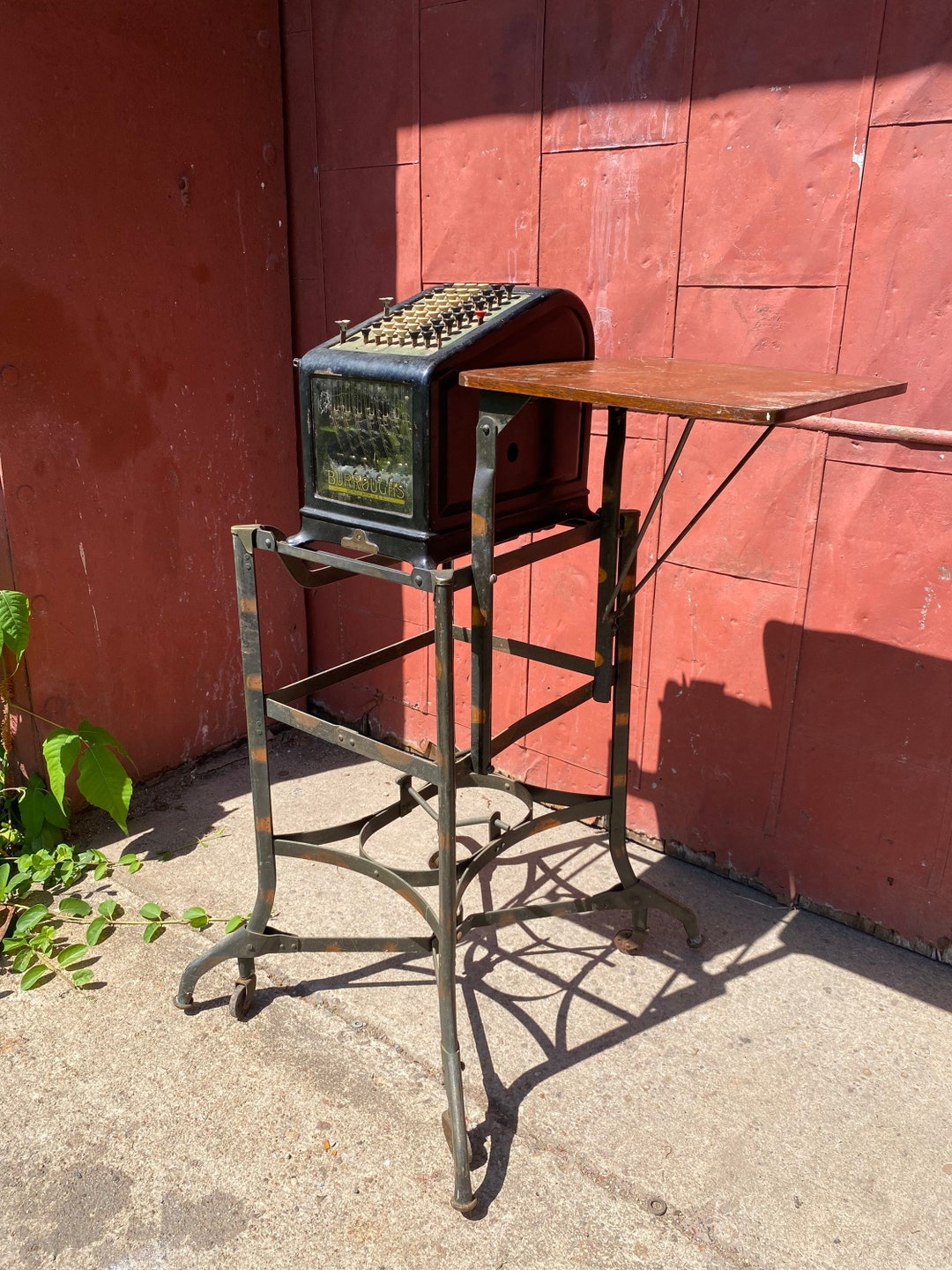 1900s Burrow Steampunk Industrial Toledo Adding Machine Stand Desk ...