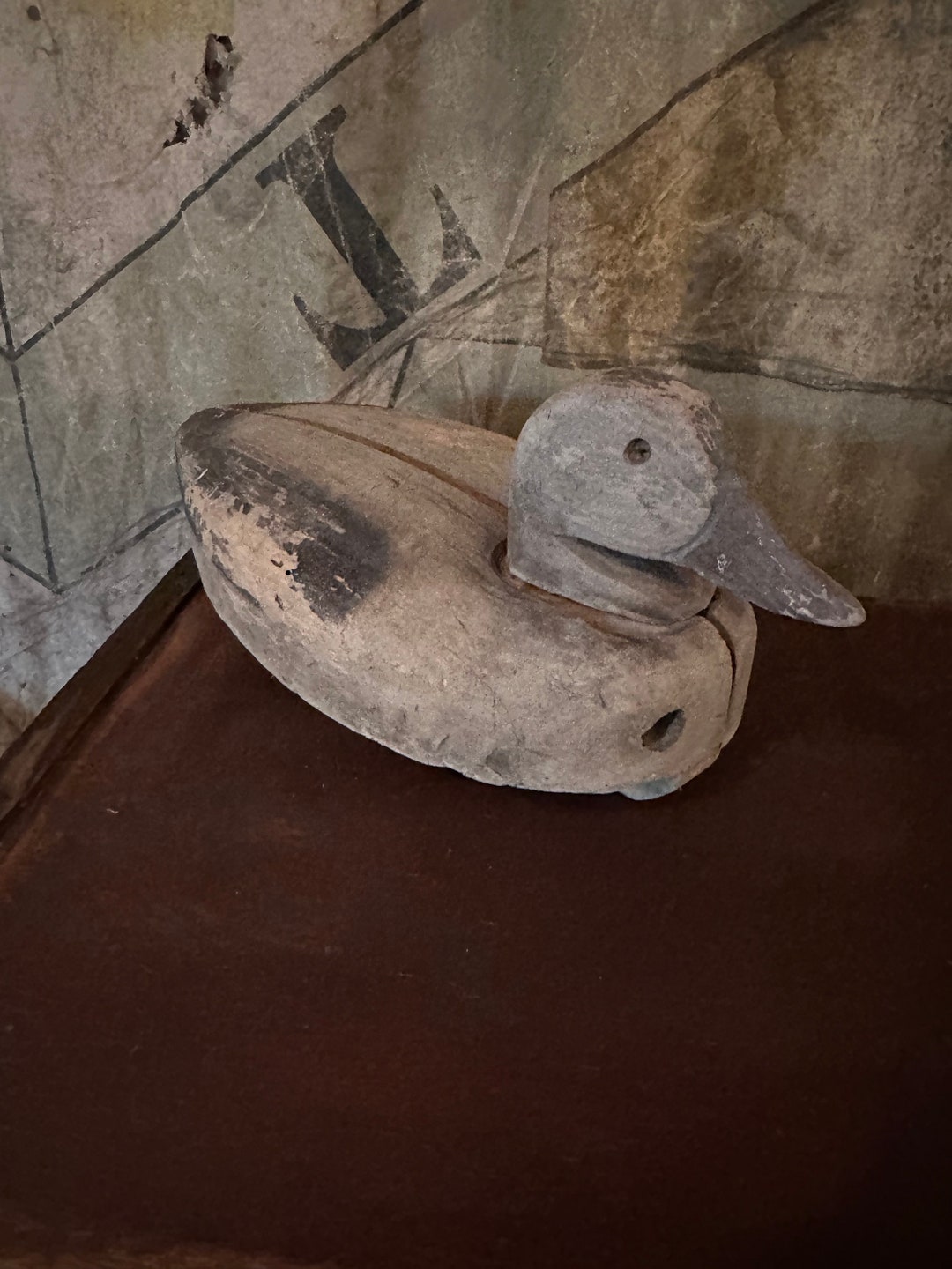 VTG Wood Herters Balsa Duck Decoy Folk Art Carved Primitive Hunting ...