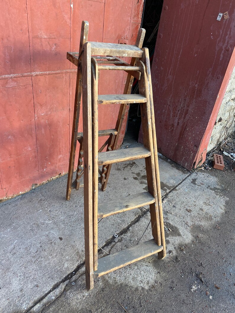 1900s Pine Primitive Ladder Table Country Farmhouse Entryway | Etsy