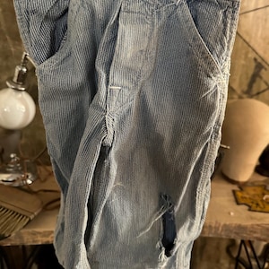 Vtg 1950s Red Snap Boys Bib Overall Sanforized Union Made Denim Work ...