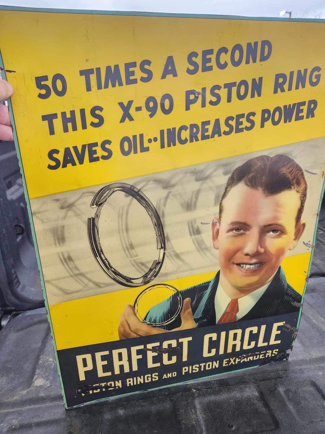 1940s Rare Perfect Circle Piston Service Sign Garage - Etsy