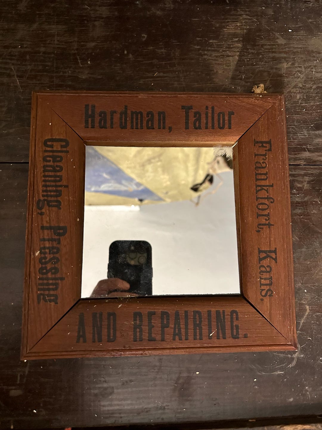 1900s Hardman Tailor Mirror Ithaca Sign Farmhouse Trade Advertising ...