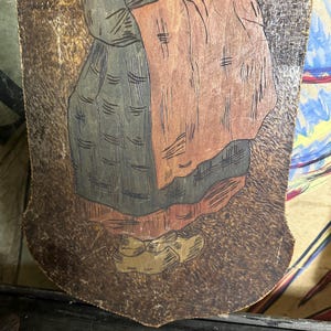 1904 Antique Folk Art Dutch Carving Sign Advertising Farmhouse Country ...