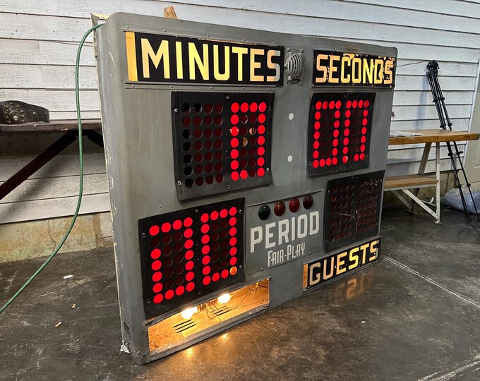 VINTAGE BASKETBALL Scoreboard Fair-play Sports Gym Bar Restaurant ...
