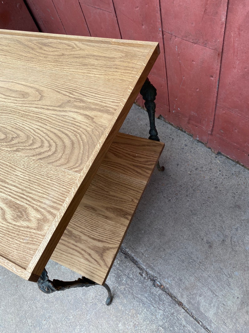 1800s General Store Cast Iron Leg Table Japan Finish Antique Mercantile ...