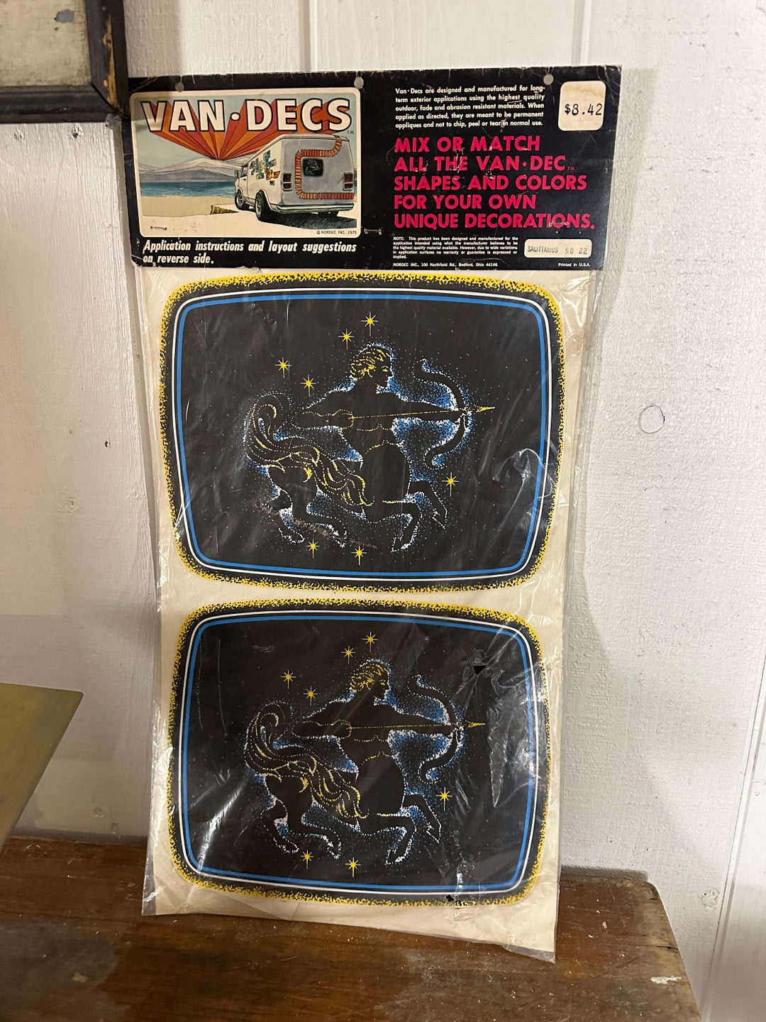 NOS 70s 80s Custom Van Rear Window Decal Kit Advertising Ford Mopar ...