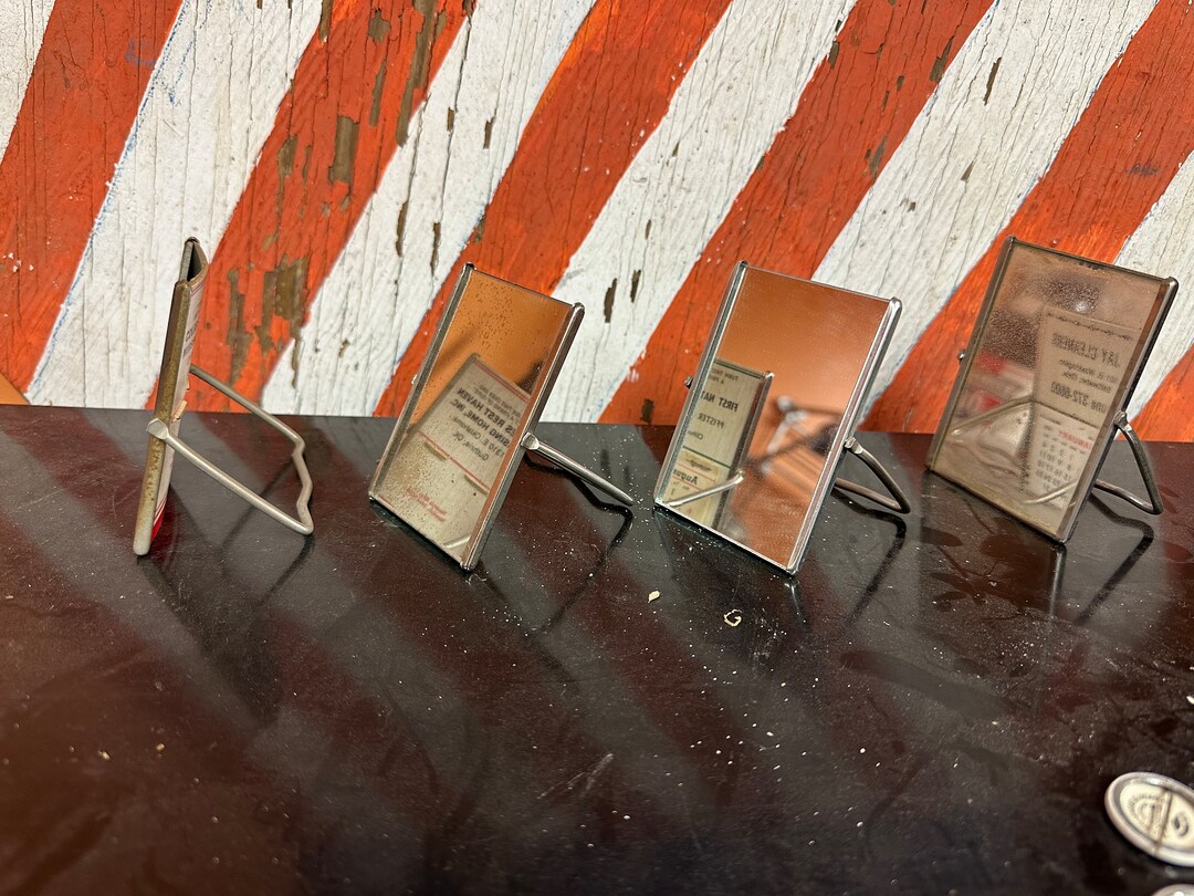 1950s Antique Calendar Advertisement MIRRORS Table Clothing Shop Mirror ...