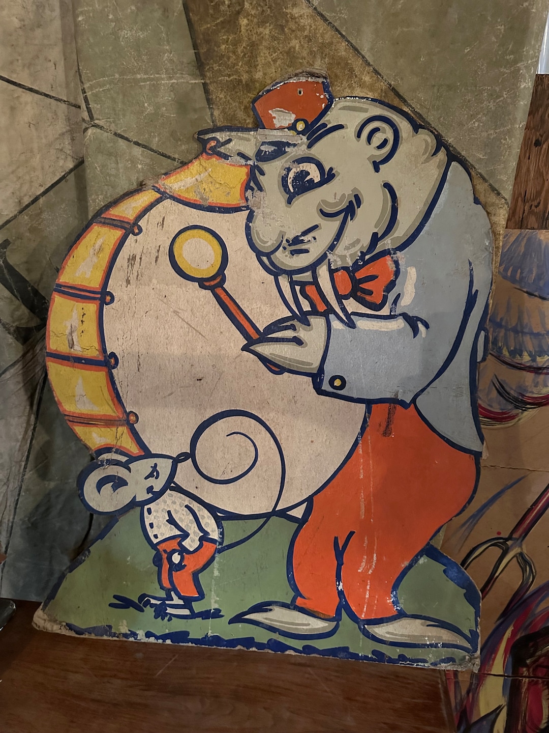 Original Walrus Folk Art Advertising Sign Mouse Country Sea Nautical ...