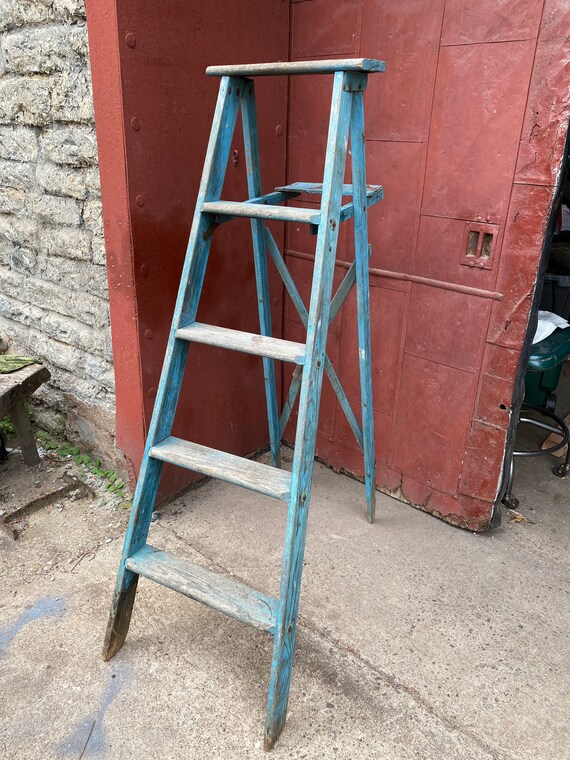 1900s Robin Egg Blue Ladder Primitive Farmhouse Rustic Porch | Etsy