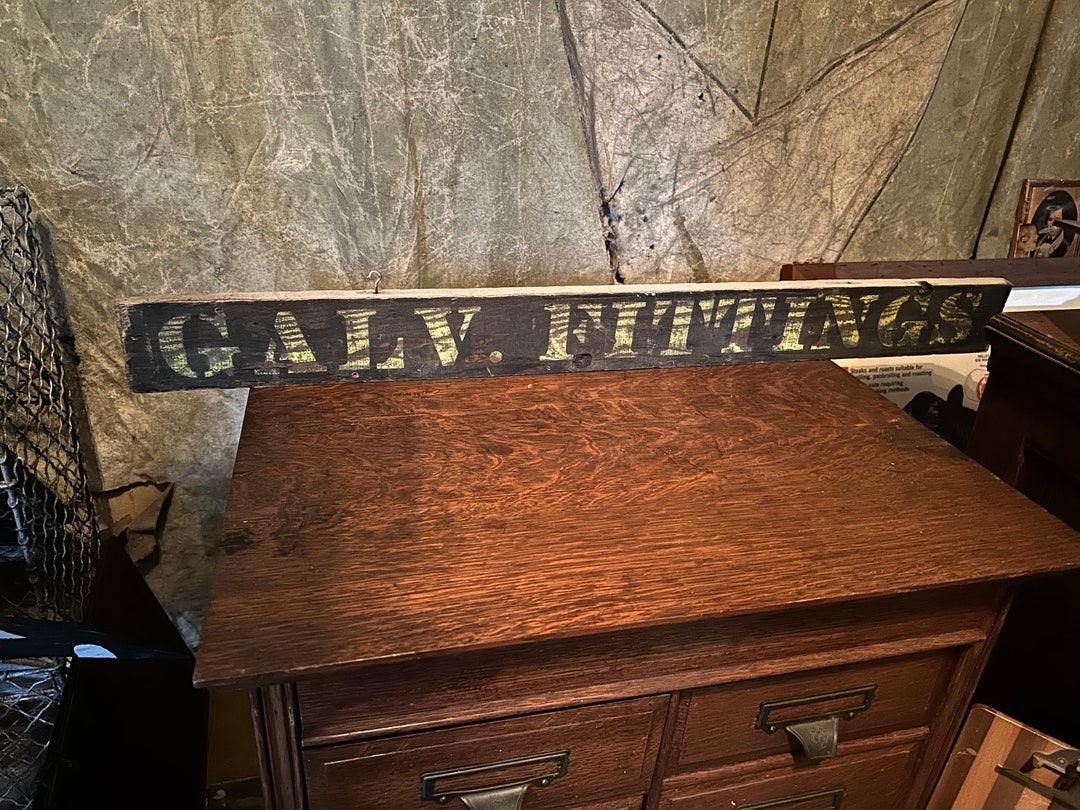 Galvanized Steel Hand Painted Wooden Sign Country Farmhouse Hardware ...