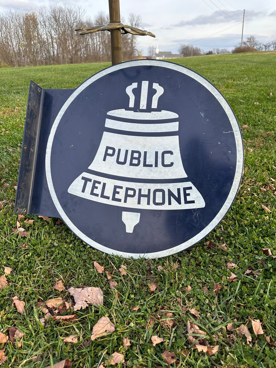 VTG 1970s Service Enamel Bell Public Telephone Sign Flange - Etsy