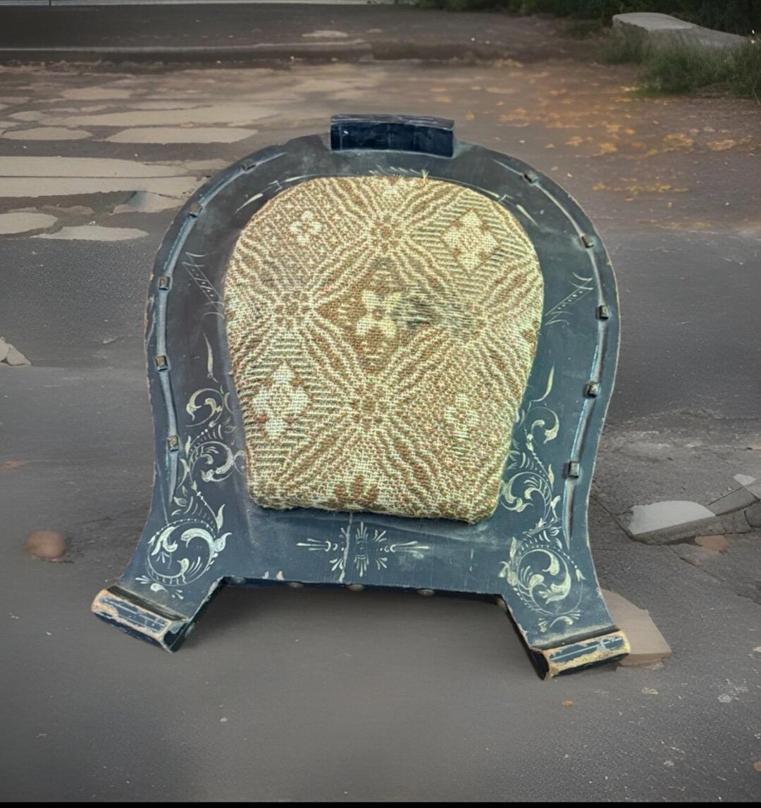 Antique 1880s Victorian Footstool, Horseshoe Shape Western Country ...