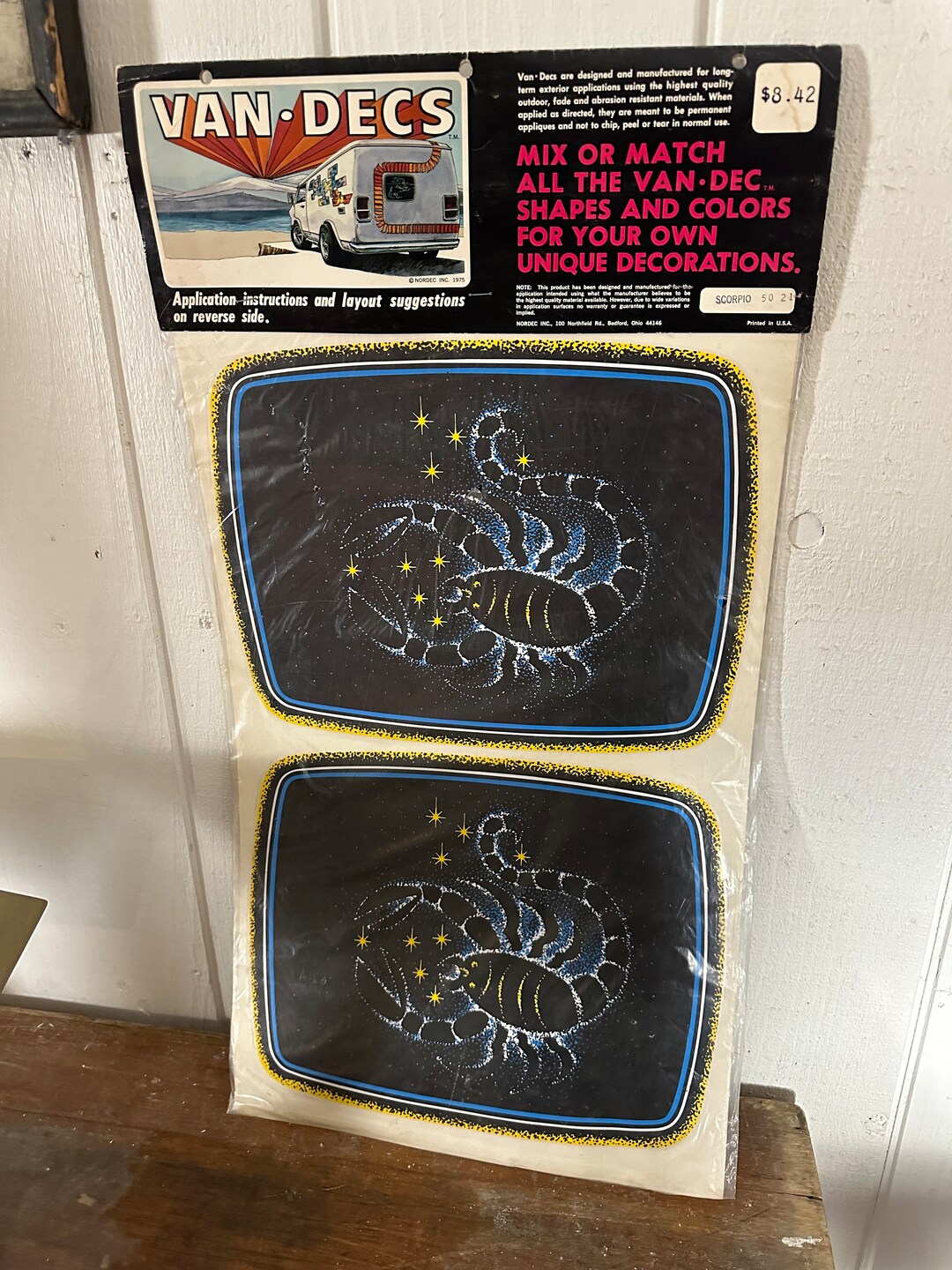 NOS 70s 80s Custom Van Rear Window Decal Kit Advertising Ford Mopar ...