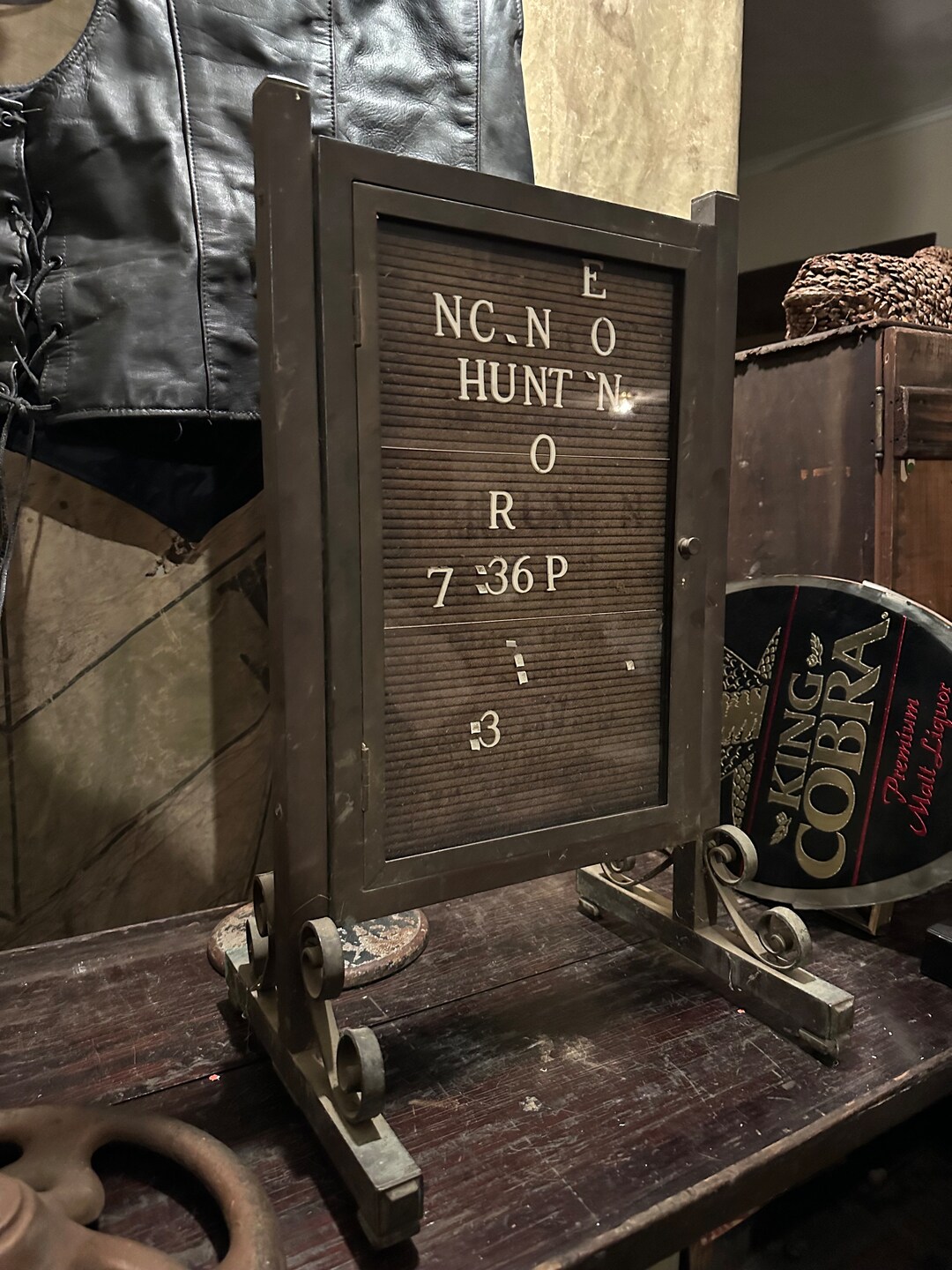 Antique 1930s Art Deco Menu Board General Store Diner Cafe Bar Brass ...