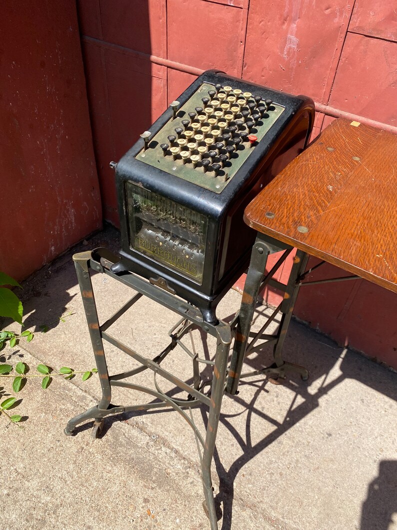 1900s Burrow Steampunk Industrial Toledo Adding Machine Stand | Etsy