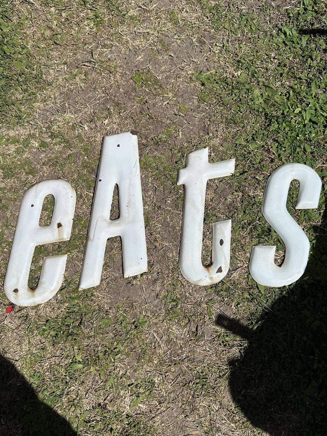 1940s Eats Sign Porcelain Letters Antique Advertising Cafe Restaurant ...