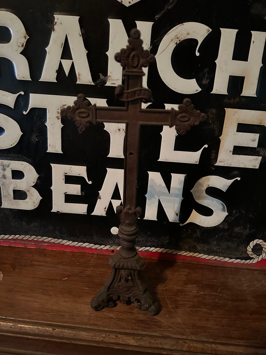 Victorian 1920s Vintage Catholic Prayer Cross Jesus Scared Heart Church ...