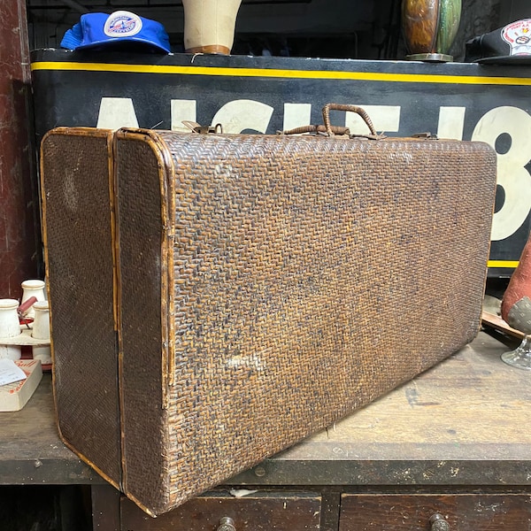 Wicker Suitcase - Etsy