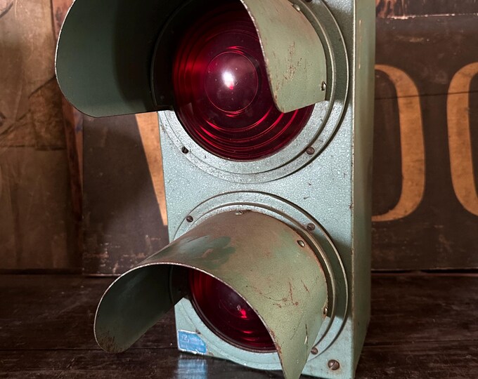 Antique Vintage Stop Light Sign Ohio Garage Gas Oil Advertising Lamp ...