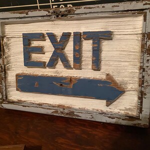 Rare Vintage Original 1960s Exit Amusement Park Sign Folk Art ...