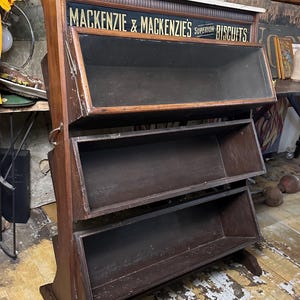 Early 20th Century Biscuit General Store Apothecary Display Cabinet ...
