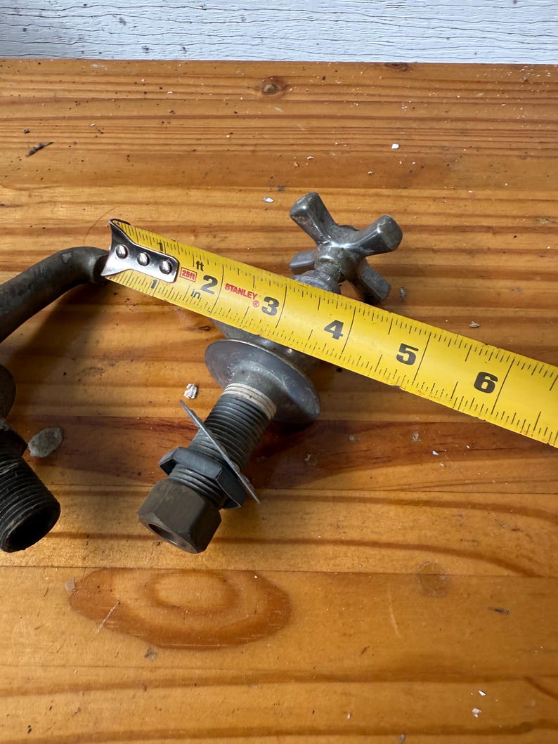1950s Antique Cross Valves Cold Hot Bathroom Kitchen Sink Hardware ...