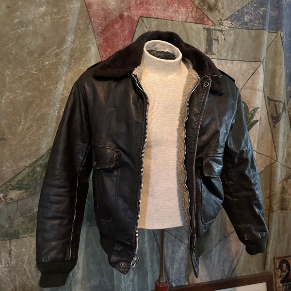 Leather Jacket Air Force - Etsy