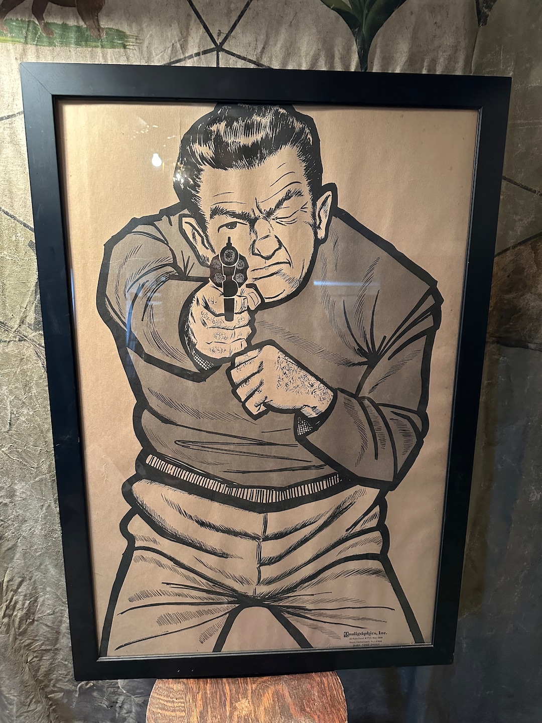 Vintage 1970 1979 NRA THUG Poster Target Advertising Art Bar Cafe Sign ...
