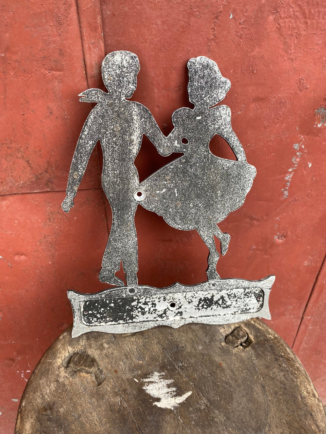 Vintage 1940s Cowboy Cowgirl Dance Hall Sign Plaque Wall Sign Country ...