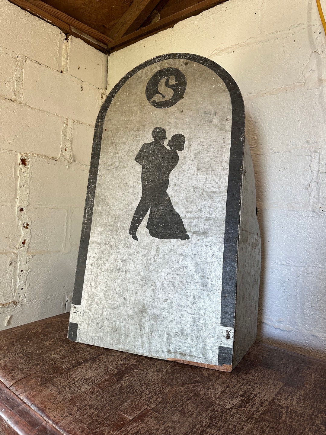 1950s Dance Hall Barn Sign Country Farmhouse Folk Art Trade Advertising ...