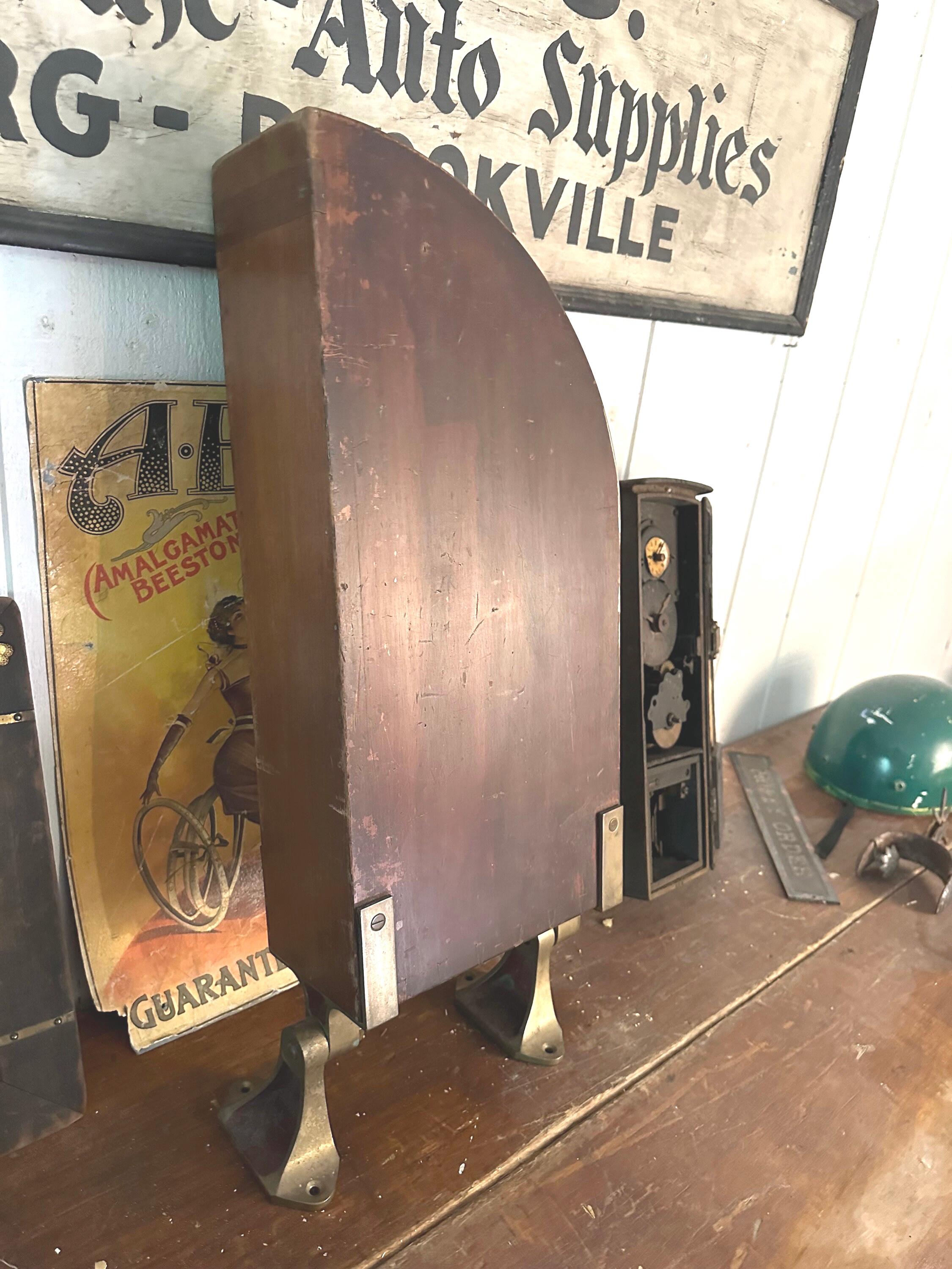 1890s Swing Out Industrial Brass Drafting Table Ledger Shelf Arm Office ...