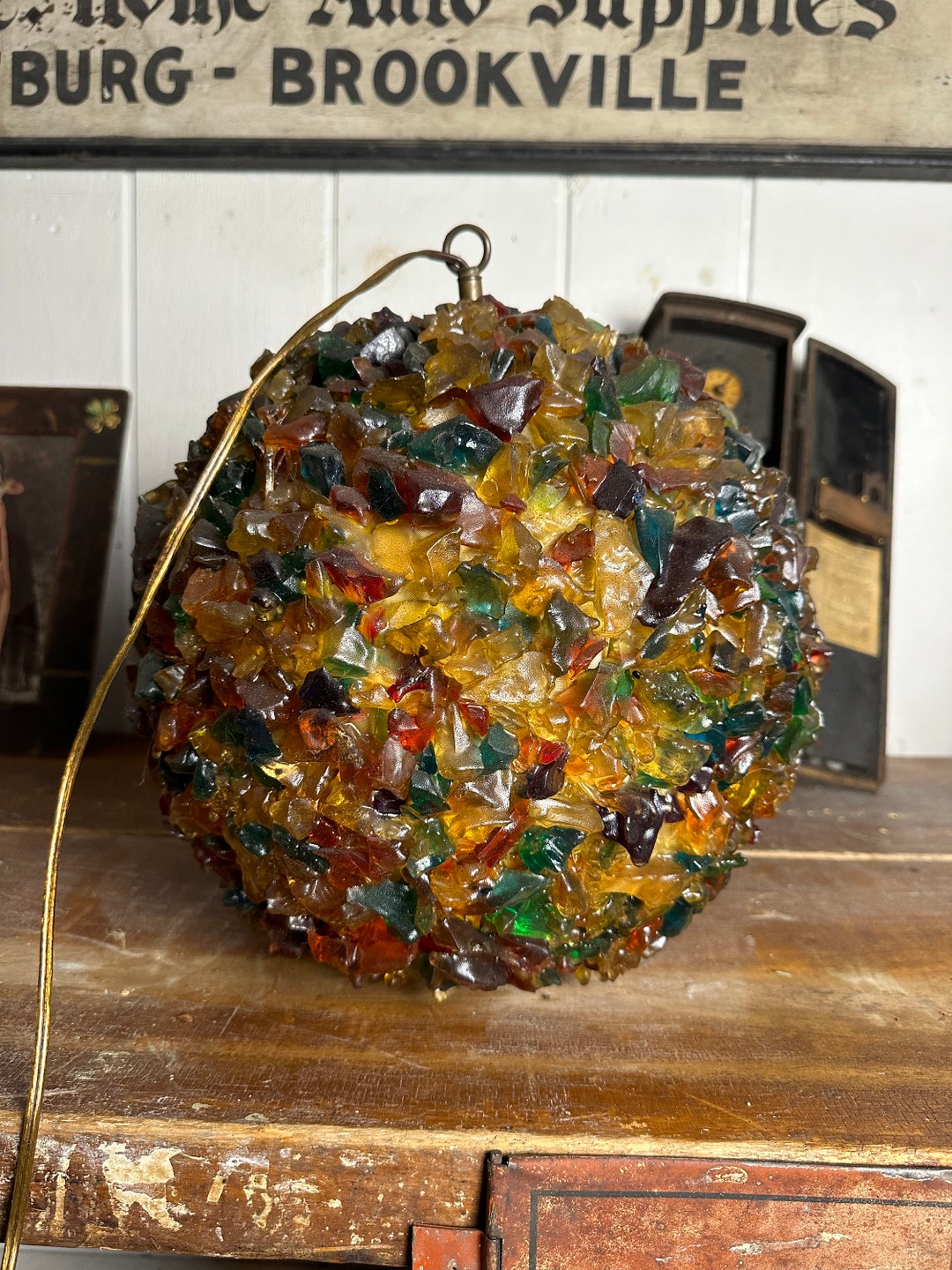 VTG Mid Century Spun Chunk Plastic Floating Orb Psychedelic Light ...