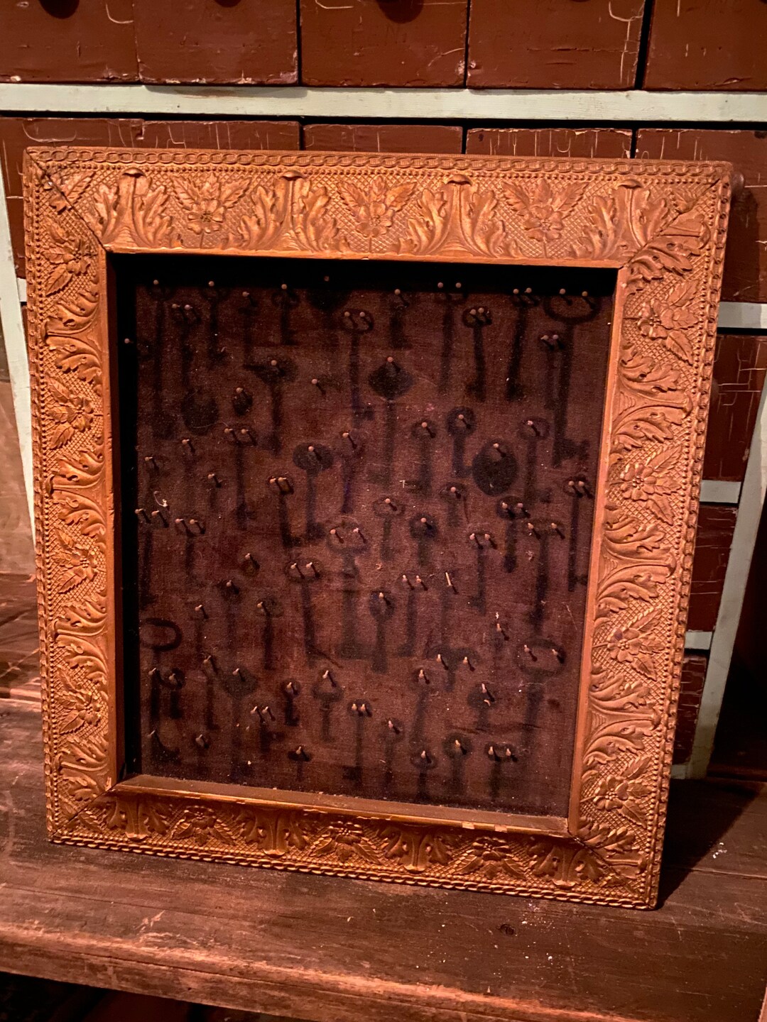 1890s Antique Golden Gilded Hotel Key Holder Entryway Art Country ...