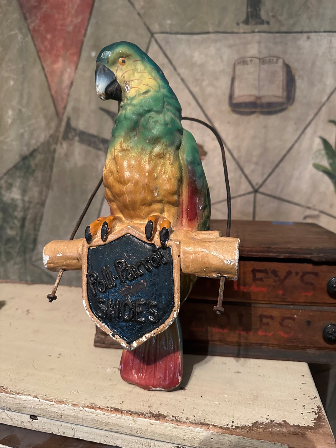 1930s Antique Poll Parrot Shoes VINTAGE Clothing Store Sign - Etsy