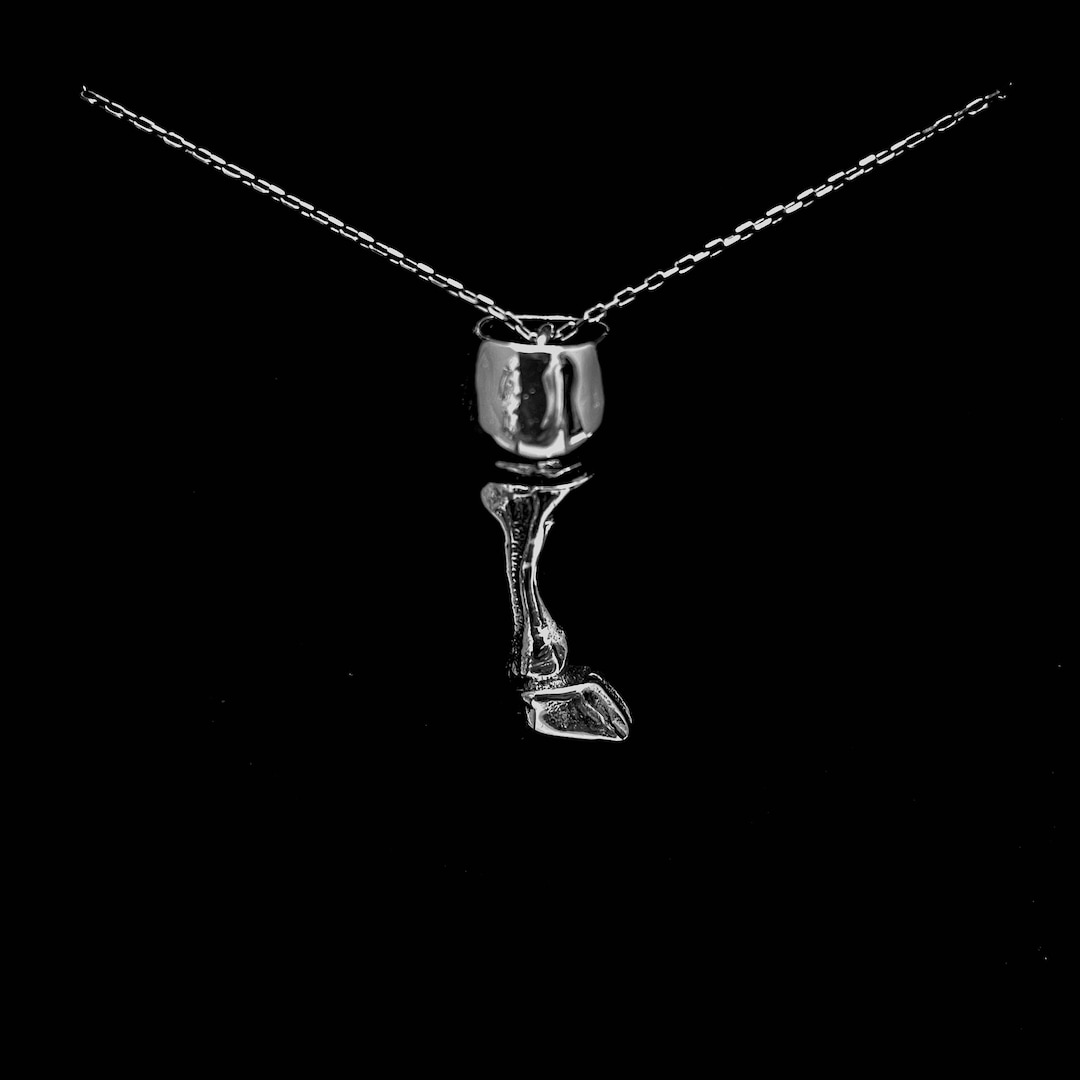 Satyr Goblet Silver Pendant, Cloven Hoof Necklace, Pan and Dionysus ...
