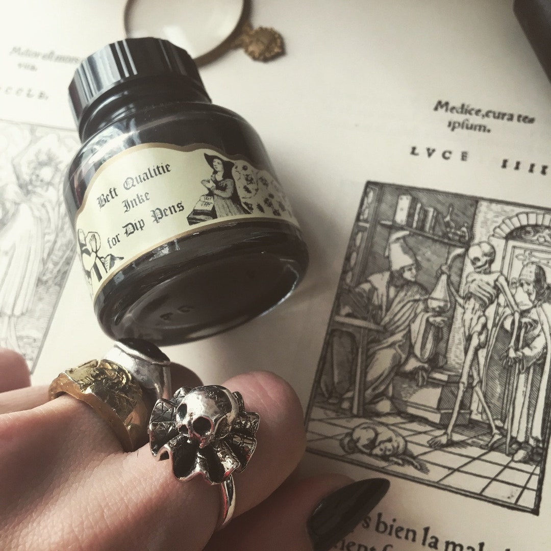 The Magus Silver Ring, Skull and Ruff Collar Ring, Alchemy Jewelry ...