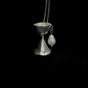Goblet With Baroque Pearl Drop Pendant, Sterling Silver Chalice ...