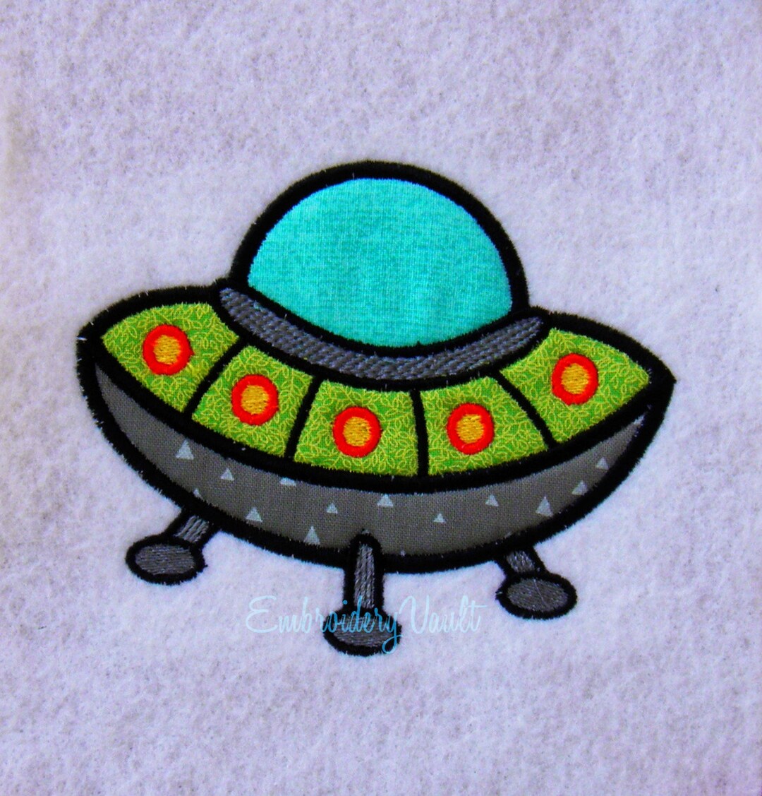 Alien Spaceship Patch 1 Embroidery Design, Multiple Design - Etsy